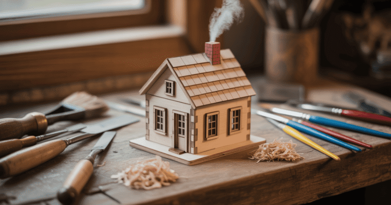 Small Wooden Houses Craft Tutorial: Build Miniature Wooden Homes for ...