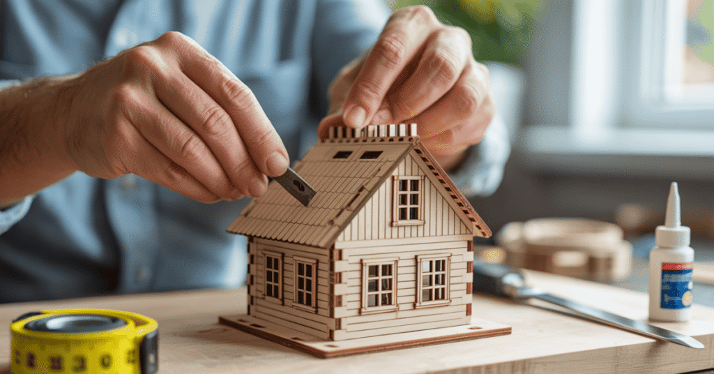 Small Wooden Houses Craft Tutorial: Build Miniature Wooden Homes for ...